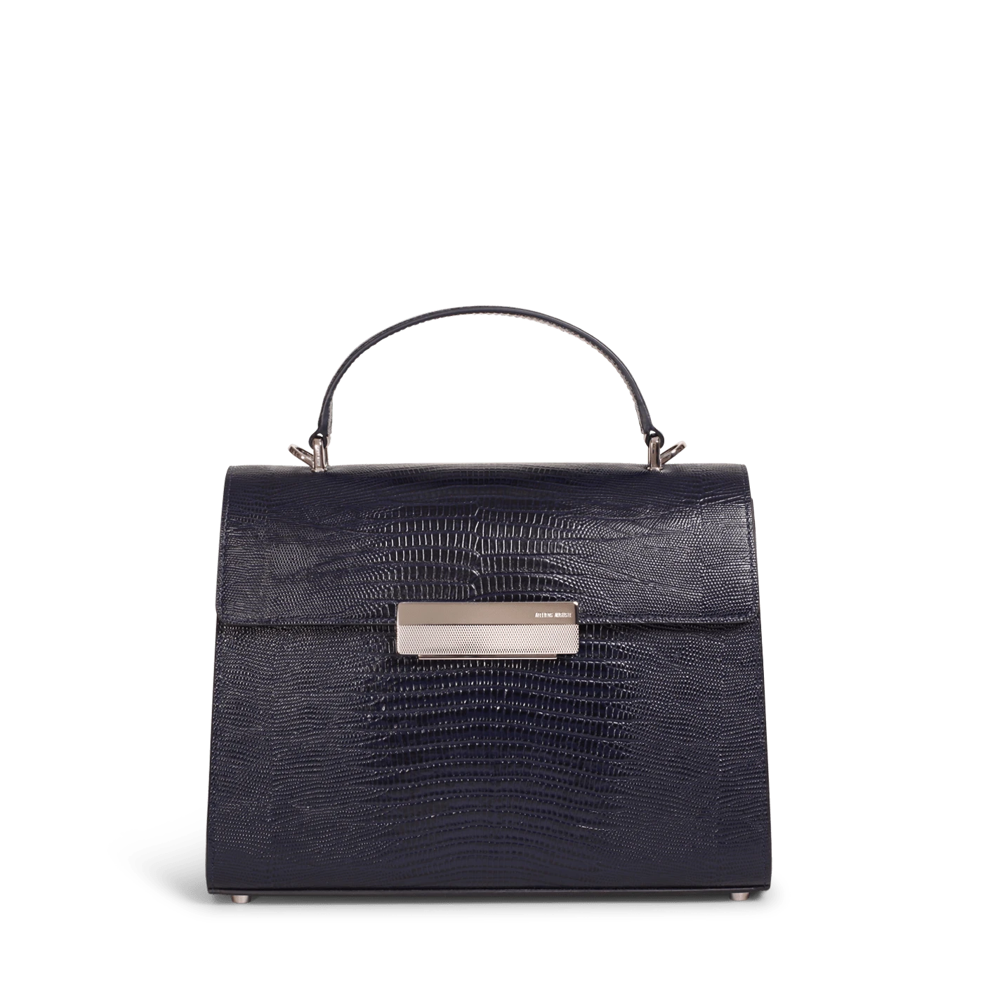 Capucine Silver Edition - Night Blue Lizard Leather – Ateliers Auguste